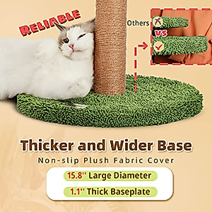 Meowoou Scratching Post 33 inch Tall for Indoor Cats with Sisal Rope, Scratcher for Cute Kitten