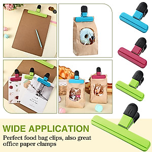 36 Pcs Large Chip Bag Clips bulk 12 Large and 24 Small Size Plastic Food Bag Clips Reusable Kitchen Clips Air Tight Food Clips Heavy Duty Seal Grip for Snack Vegetables Fruit Storage Container