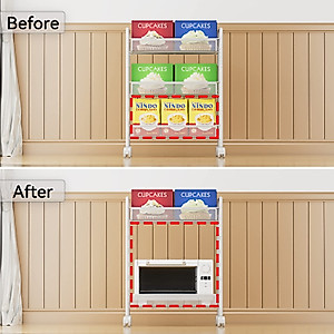 JANE EYRE 3-Tier Rolling Utility Storage Rack Cart on Wheels, Trolley Craft cart, Multi-Purpose Organizer Shelf, White