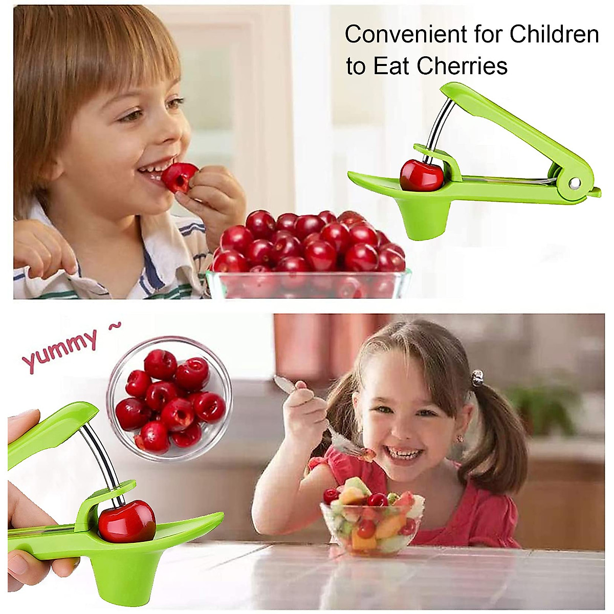 Cherry Pitter Tool, Olive Pitter Tool, Cherry Pitter Remover Stoner Corer Tool with Space-Saving Lock Design Cherry Pitter Suitable for Make Fresh Cherry Dishes, Cherries Pie,Jam Cocktail Cherries
