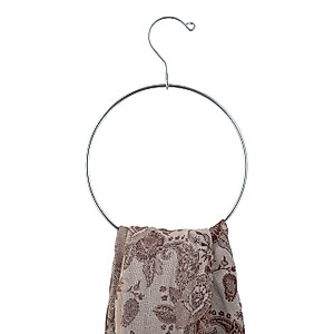 Organize It All Belt/Scarf Ring Hanger, Closet Storage, Rubber Coated Opening, Free Spinning