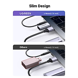 UGREEN USB to Audio Jack USB External Sound Card 3.5mm Audio Adapter 2 in 1 USB A to Aux TRRS Headphone Adapter Microphone Stereo Jack Aluminum Compatible with PS5 PC Windows Mac Linux Laptop Desktop