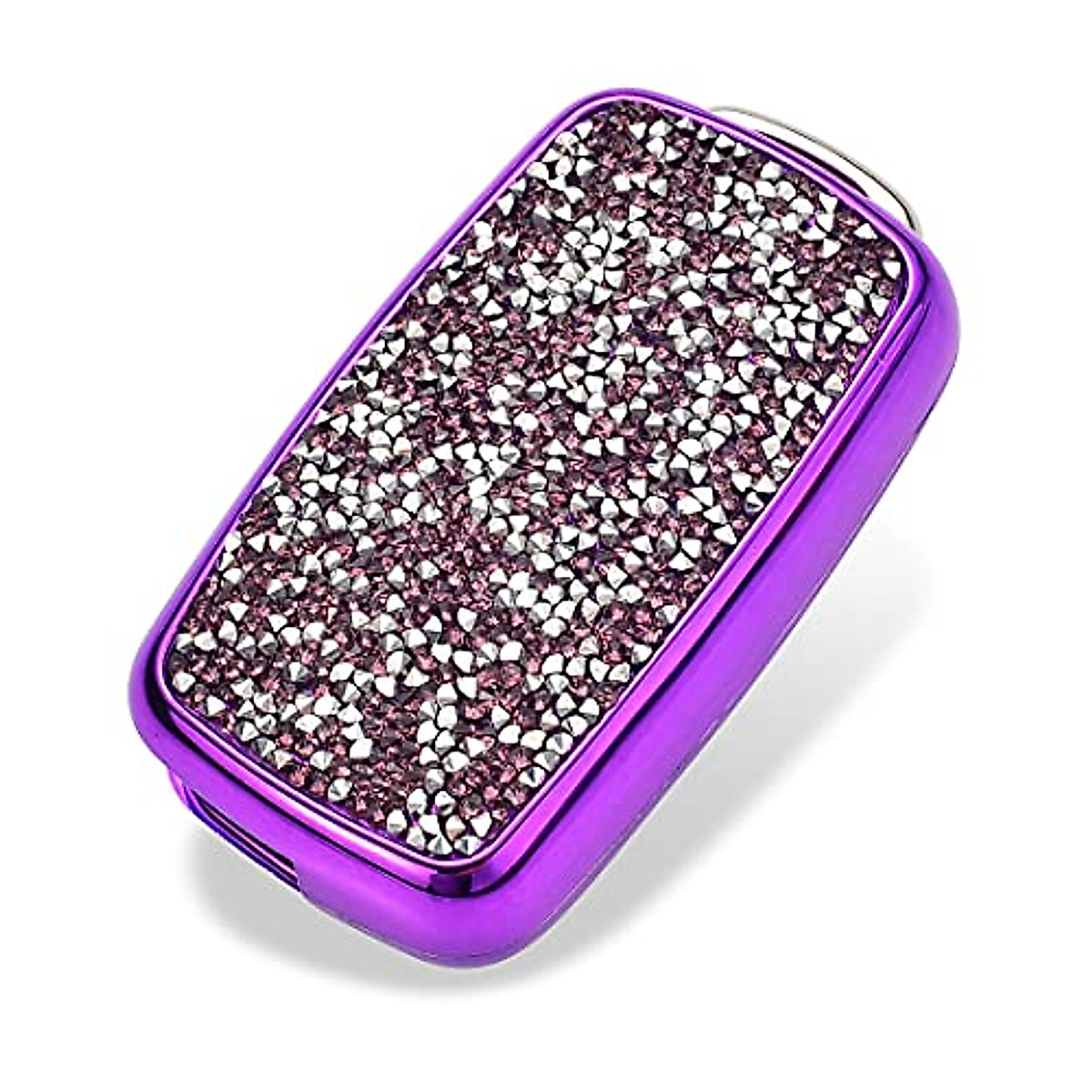 Royalfox(TM) 3 Buttons 3D Bling flip Folding Remote Key Fob case Cover for VW Volkswagen Mk6 Bora Jetta GTI Passat Golf Tiguan Touareg Beetle Passat,Skoda Fabia Octavia Superb (Purple)