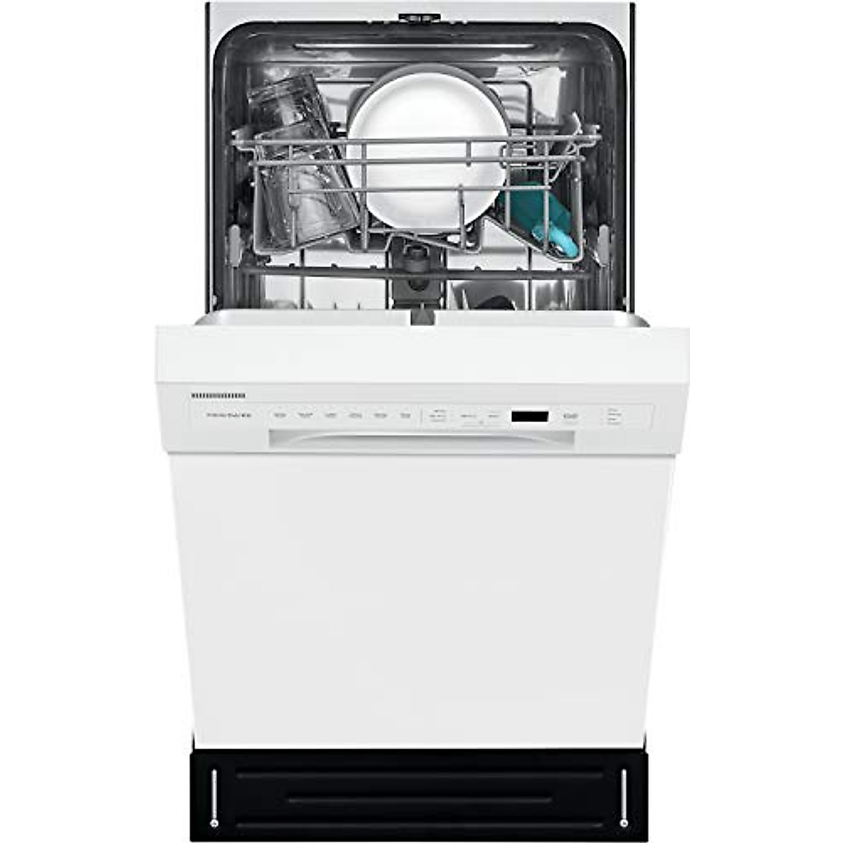 Frigidaire 18 in. ADA Compact Front Control Dishwasher in White with Dual Spray Arms, 52 dBA, includes room-of-choice delivery