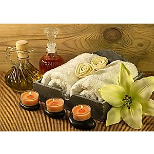 HYOOLA Scented Tealight Candles - Clear Cup - Winter Orange Tealight Candles Scented - 6 Hour Burn Time - 15 Pack - European Made