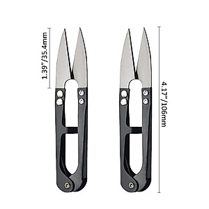 XINMEIWEN 3Pack 4.1Inch Sewing Scissors Yarn Thread Craft Scissors Small Snips Trimming Nipper for Home Office School DIY Projects (Black)