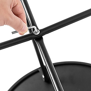 CODIN Set of 2 Outdoor Side Table Outdoor, Metal Side Table Small Round Side Table Weather Resistant End Table Patio Table for Garden Porch Balcony Yard Lawn (2, Black)