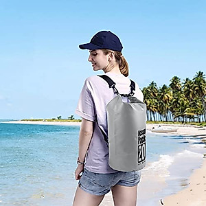 JIMACRO Dry Bag Waterproof Backpack, 30L Roll Top Float Lightweight Dry Bags Shoulder Strap Backpack, 500D Tarpaulin Wet Bag for Travelling Fishing Cycling Kayaking Swimming Boating