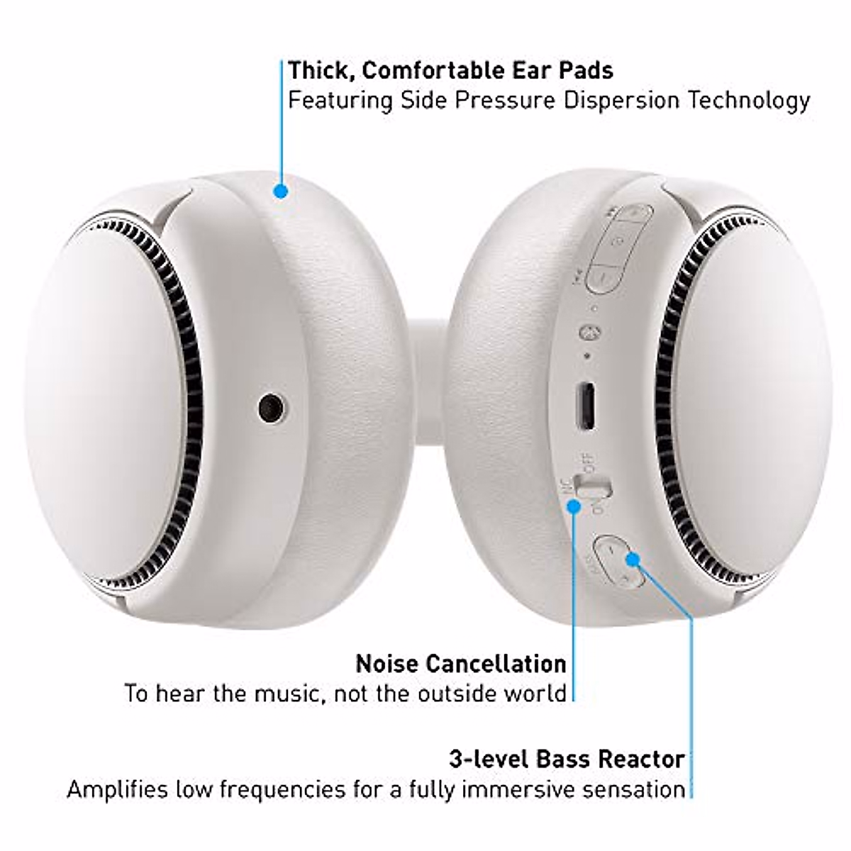 Panasonic RB-M700B Deep Bass Wireless Bluetooth Immersive Headphones with XBS DEEP, Bass Reactor and Noise Cancelling (Sand Beige)