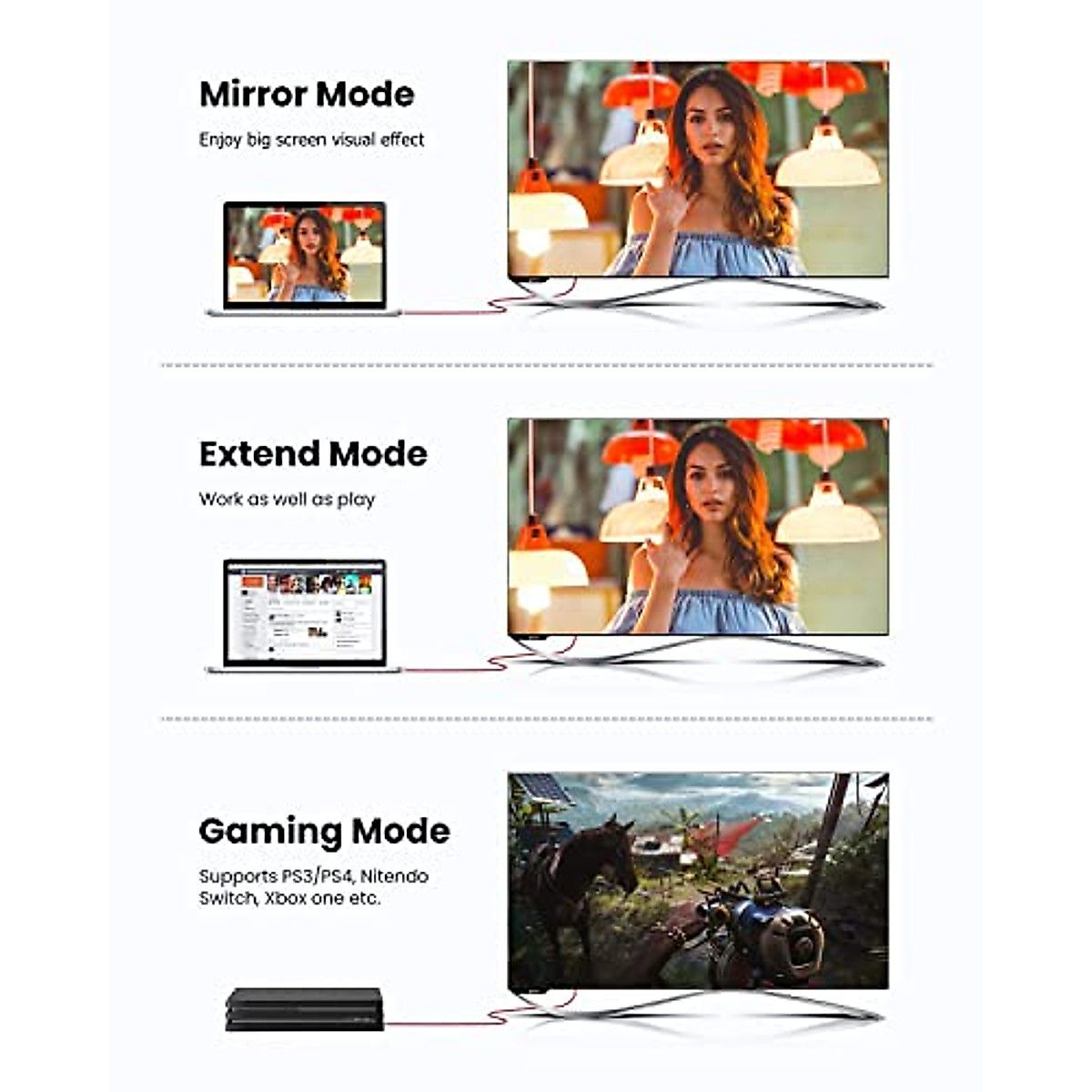 Silkland 4K HDMI ARC Cable for Soundbar, 4K 60Hz HDMI 2.0 Cable 6.6ft, (18Gbps, ARC, HDCP 2.2, HDR, 3D), High Speed 4K Ultra HD, Compatible for Samsung, Vizio, Sono, Bose, LG Sound bar, UHD TV, Red