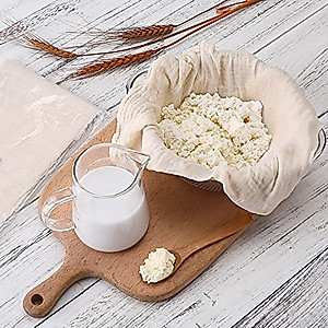 Yarnx Cheesecloth 20x20 Inches Hemmed - Grade 90 Muslin Cloth - 100% Ultra-Fine Unbleached Organic Cotton Cheese Cloths for Straining, Filtering, Cooking, Baking