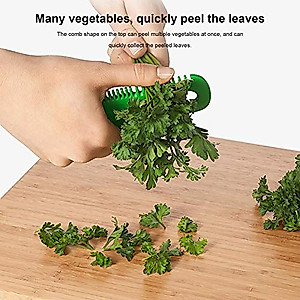 Herb Stripping Tool,100PCS Herb Stripper - Kale Kitchen Gadgets/Leaf Stripping Tool/Separator Good Grips Herb And Kale Stripping Comb,Green