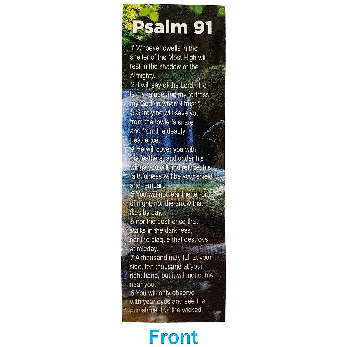 Psalm 91 - The Lord is My Refuge | Pack of 50 | Bookmarks about protection for first responders, policemen, firefighters, EMS paramedics, military, national guard