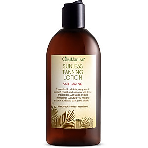 Sunless Tanning Lotion | Anti-Aging Self-Tanner | Body Tanning | Sun Kiss Glow Bronze Finish | Bronzer Lotion For All Skin Types | Just Nutritive | 8 Oz