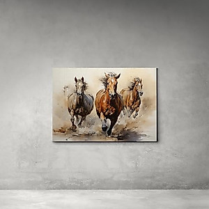 Majestic Black Stallion Galloping In The Clouds, Black Horse On Salt Flats, Canvas Print, Black Horse Print, Black Horse Wall Art