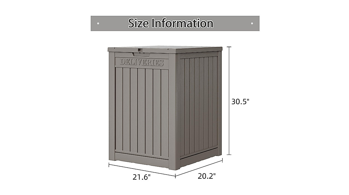 Secure 51 Gallon Resin Package Delivery Box for Outdoors