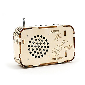Pica Toys Wooden FM Radio Kit FM 88-108MHz - Science Experiment and Educational Project STEM Kit