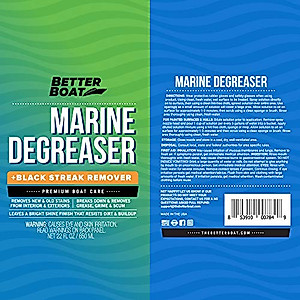 Marine Degreaser Black Streak Remover Fiberglass and Engine Degreaser Cleaner Heavy Duty Boat and Automotive Car Super Grease Clean and Parts Cleaner Commercial Grade Auto RV and Boats