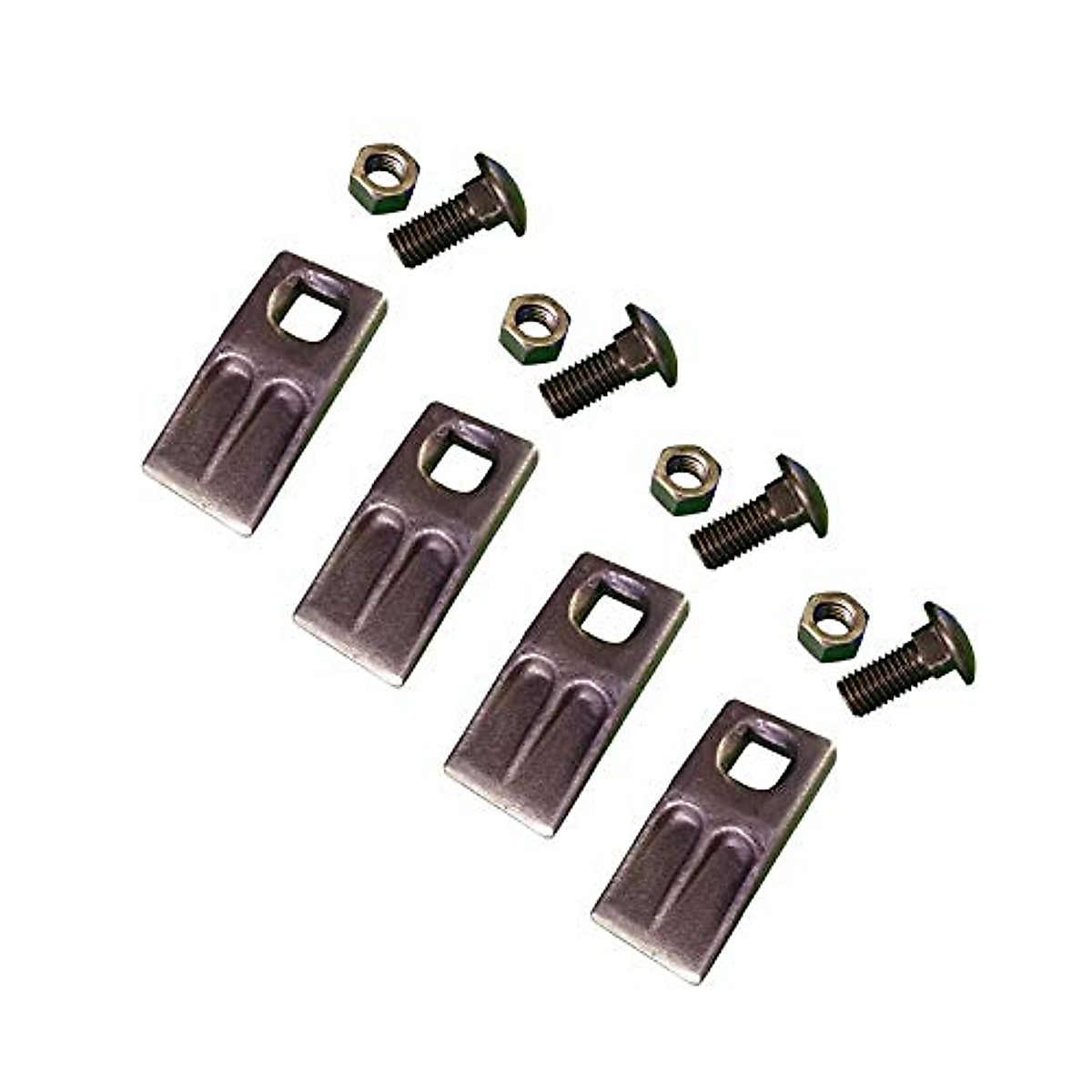 4 - Square Hole Replacement Auger Teeth w/Hardware - SQ58-58PB, AT-5