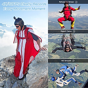 Mafomil Action Camera 4K 60FPS,WiFi Sports Camera with Touch Screen,24 MP HD Underwater Camera,EIS 170 ° Ultra Wide Angle, 98FT Waterproof Underwater Camera(Remote Control/32G SD Card/Accessory Kit)