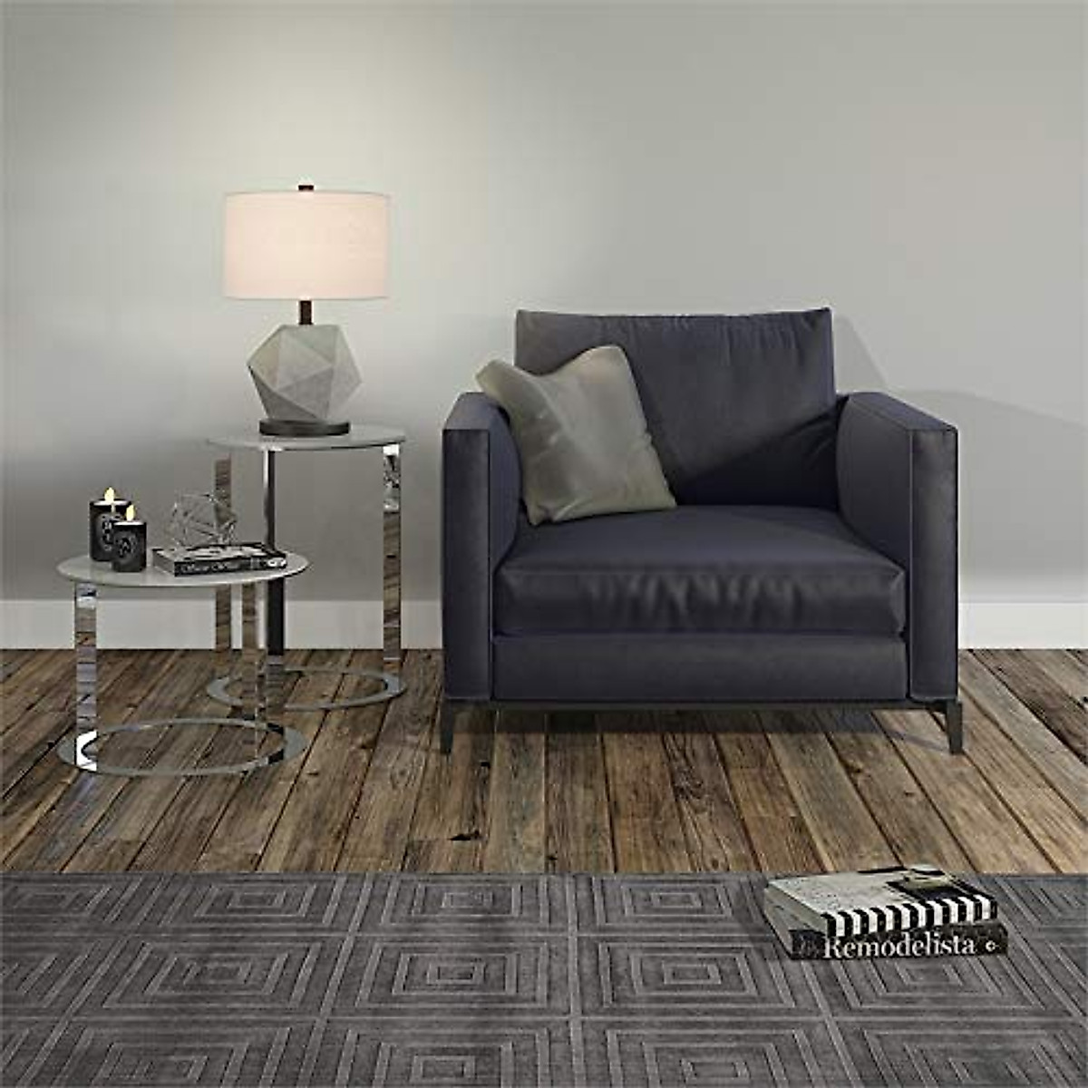 Henn&Hart Concrete Geometric Lamp, One Size