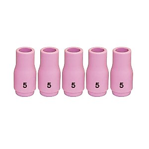 WeldingCity 5-pk Ceramic Cup 13N09 (#5, 5/16" Bore, Alumina) for Regular Setup in TIG Welding Torch 9, 20 and 25 Series