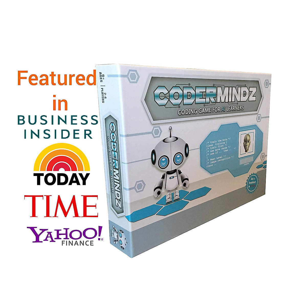 CoderMindz Game for AI Learners! NBC Featured: First Ever Board Game for Boys and Girls Age 6+. Teaches Artificial Intelligence and Computer Programming Through Fun Robot and Neural Adventure!