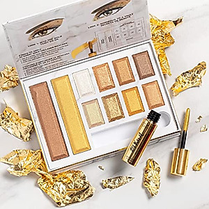 Physicians Formula 24-Karat Gold Shimmer Makeup Set, Face Palette, The Gold Vault, Mascara, Eyeshadow, Christmas Gift