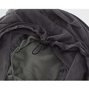 Connectyle Men's Mosquito Net Hat for Fishing Gardening UV Protection Safari Sun Hat Mesh Veil Bucket Hats UPF 50+ Dark Grey