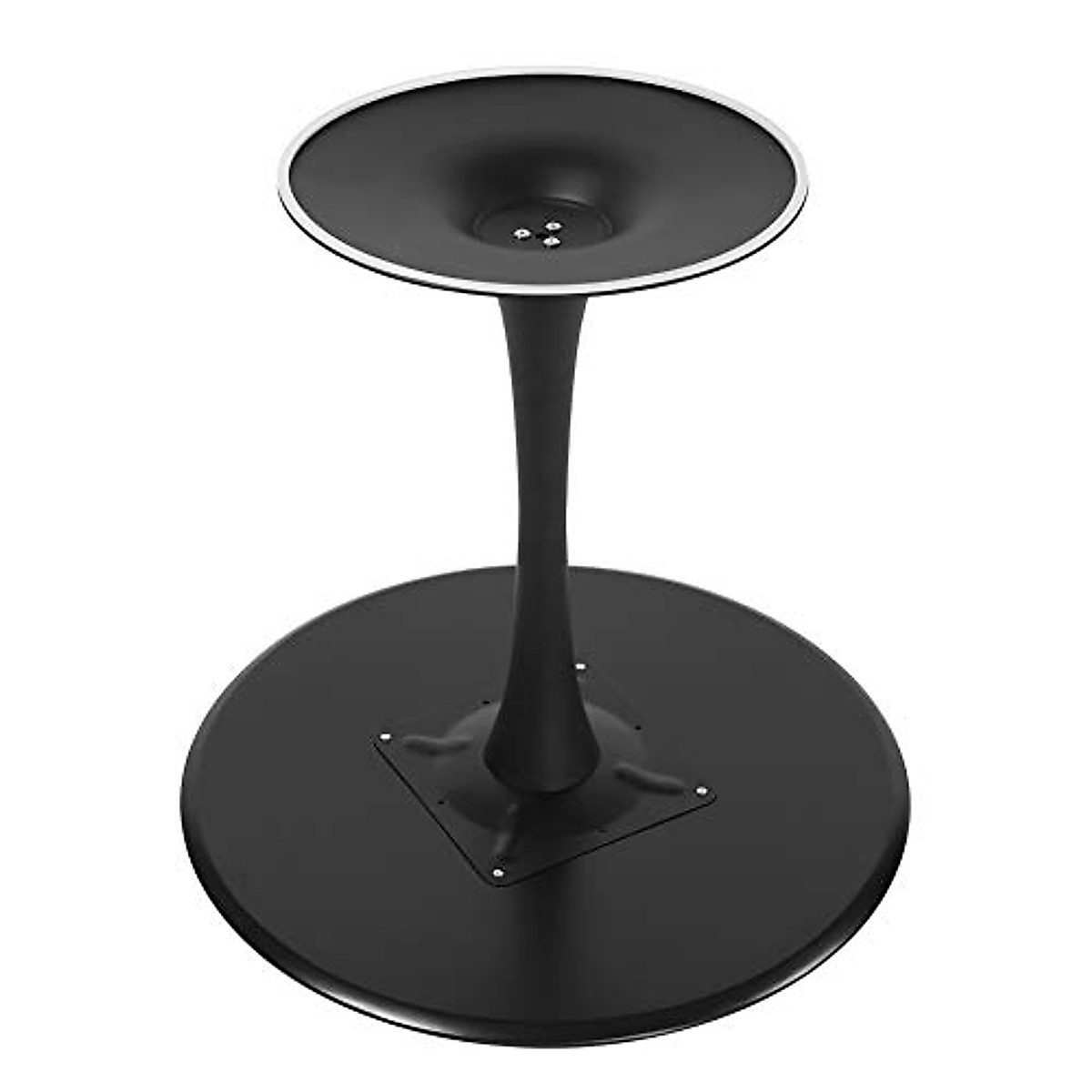 Tomile 32" Tulip Style Dining Table Plywood Round Kithen Dining Table Mid-Century Modern Round top Coffee Table with Metal Pedestal Base (Tulip Black Table)