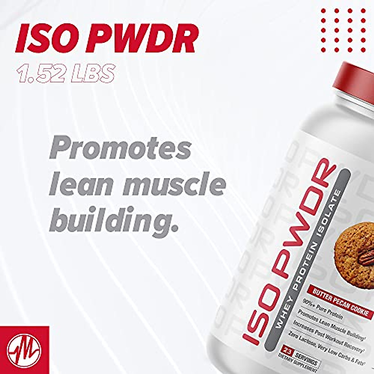 Metabolic Nutrition Whey Protein Isolate ISO PWDR Butter Pecan Cookie, 1.54lb, 23 Servings, 26g Protein, Fast Digesting, Zero Carbs, Delicious Flavor, Very Low Carbs & Fat, Zero Lactose