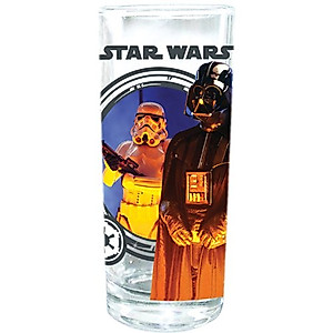 Vandor 99079 Star Wars 4 pc 10 oz Glass Set, Multicolor