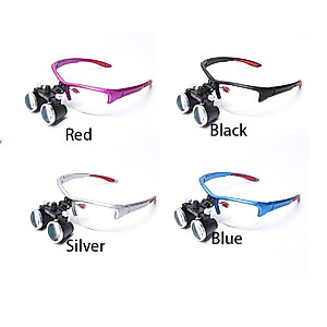 APHRODITE Surgical Binocular Loupe 3.5X Magnification Working Distance 320-420MM Optical Magnify Glass Loupes (Red)