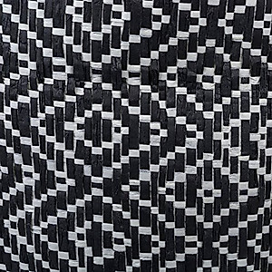 DII Woven Paper Storage Bin, Diamond Basketweave, Black/White, Medium