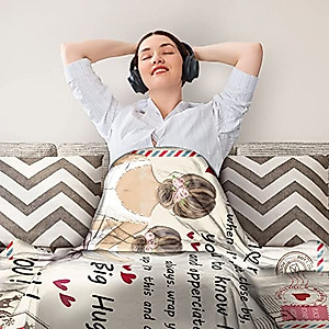 Mothters Day Gifts - Gifts for Mom Blanket, Mom Gifts Soft Throw Blanket Gifts for Mom from Daughter, Birthday Gifts for Mom Fleece Blanket, 27x152cm from Daughter Blanket