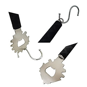 Grill Cleaner - Grill Scraper Has 12 Grooves Fits Most Grill Grate Rescue, BBQ Camping Kitchen Must Have Gadgets and Tools, with Bottle Opener Features (Black)