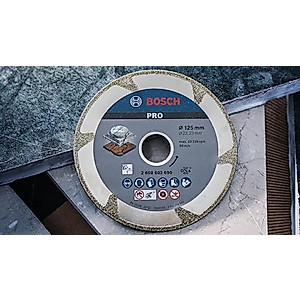 Bosch 2608602690 Diamond Cutting Disc Best for Marble, 125mm Ø, 22.23mm x 2.2mm x 3mm, Silver/Grey