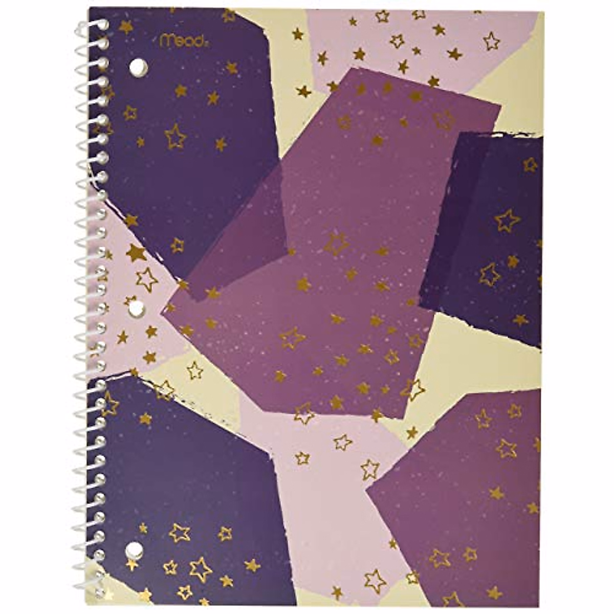 Mead Spiral Notebooks, 1 Subject, College Ruled Paper, 70 Sheets, 10-1/2" x 7-1/2", Shape It Up, Design May Vary, 3 Pack (38191)