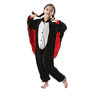 CuteOn Bat Onesie Kids Animal Pajamas for Boys Girls Halloween Christmas Costume Height for 120cm