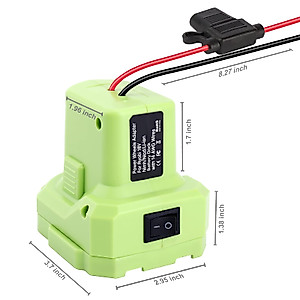 ELEFLY Power Wheel Adapter Compatible with Milwaukee M18 Battery Adapter Power Wheels Battery Converter Kit with Fuses & Wire Terminal, Power Connector for DIY RC Car Toys and Robotics