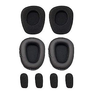 Blucoil EPMC-B550XT Replacement Ear Pad Cushions and Microphone Windscreens Kit for Blueparrott B550-XT Headset
