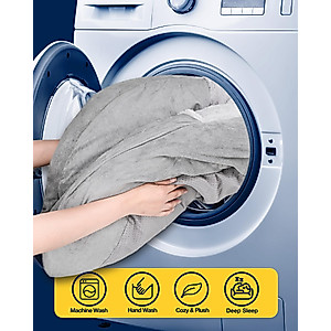 Pet Soft Small Dog Bed Cat Bed with Cover Cave - Round Calming Dog Beds Washable Cuddler Puppy Beds for Small, Medium Dogs and Cats (Grey, 27")