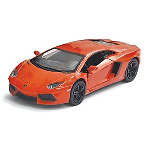 KiNSMART Lamborghini Aventador LP700-4 5" 1:38 Scale Die Cast Model Toy Car Orange