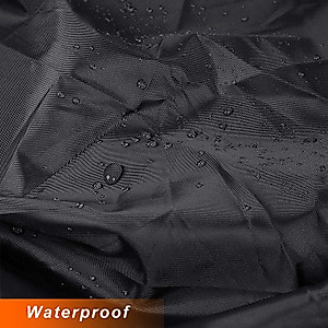 Musment Grill Round 22 Inch Fireplace, Heavy Duty 600D Anti-UV Waterproof Windproof and Dustproof, Patio Gas Outdoor Cover, Fire Pit Accessories, Black