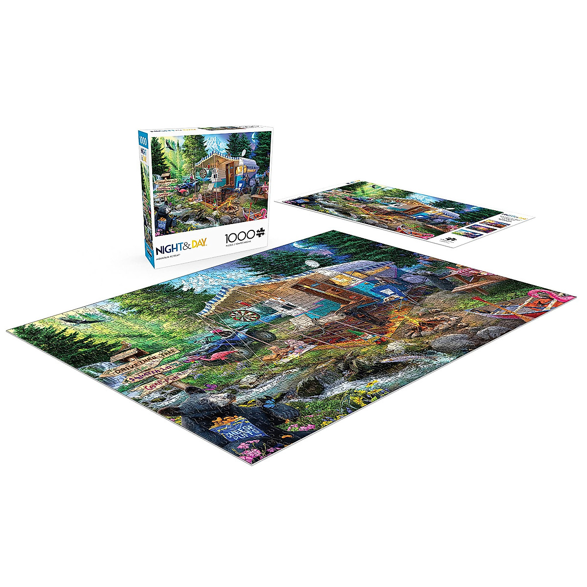 Buffalo Games - Jeff Haynie - Mountain Retreat - 1000 Piece Jigsaw Puzzle For Adults - High Quality Challenging Puzzle Perfect for Game Nights - Finished Puzzle Size is 26.75 x 19.75