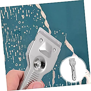 Amosfun 2pcs Seam Cleaning Shovel Mini Tools Cleaning Tool Can Opener Cleaning Tool Label Remover Hob Scraper Paint Tools Handy Peeler Stiff Scraper Painting Scraper Stainless Steel Silver