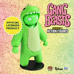 Gang Beasts Action Figures | Green | Collectible Toys. 6.5 Inch Kids Toys | Superhero Toys for Boys & Girls. 4 to Collect | Accessories | Official Gang Beasts Collectibles