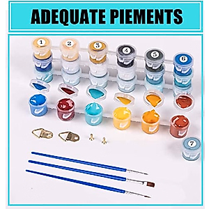 weharnc Paint by Number for Adults Cow-Paint by Numbers for Adults Beginner, Cow Paint by Numbers for Gift Home Wall Decor (Cow,16 x 20 inch)