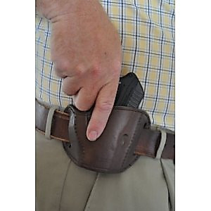 Pro-Tech Outdoors Brown Leather Belt Slide Gun Holster for Kel-Tec P32, P-3AT