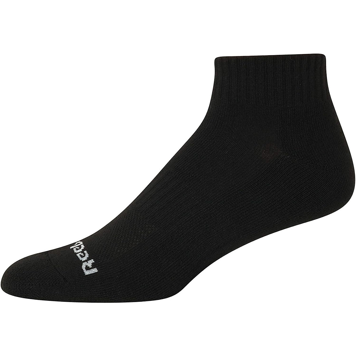 Reebok Men's Athletic Quarter Socks with Cushion Comfort (12 Pack), Size 6-12.5, All Black
